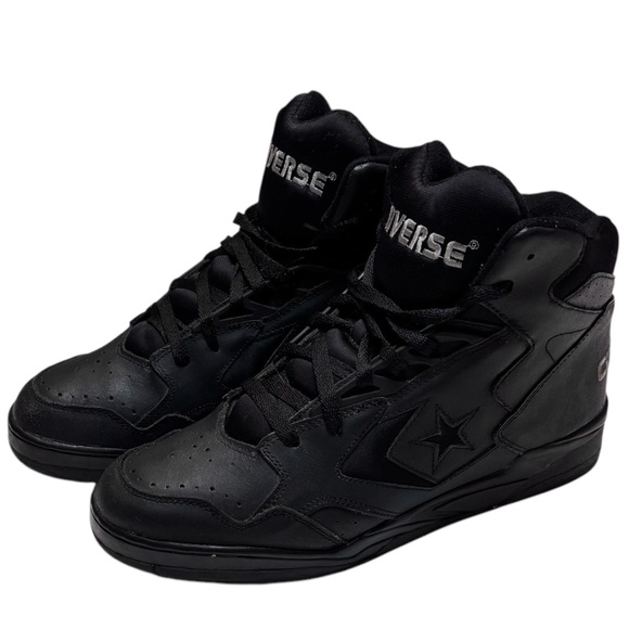 Converse | Shoes | Vtg Converse Icon Rare Mens 1 Likenew Sneakers Black ...